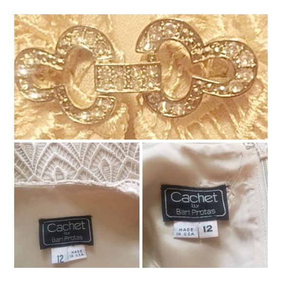 Cachet | Dresses | Cachet Special Occasion Beige Dress W Jacket | Poshmark